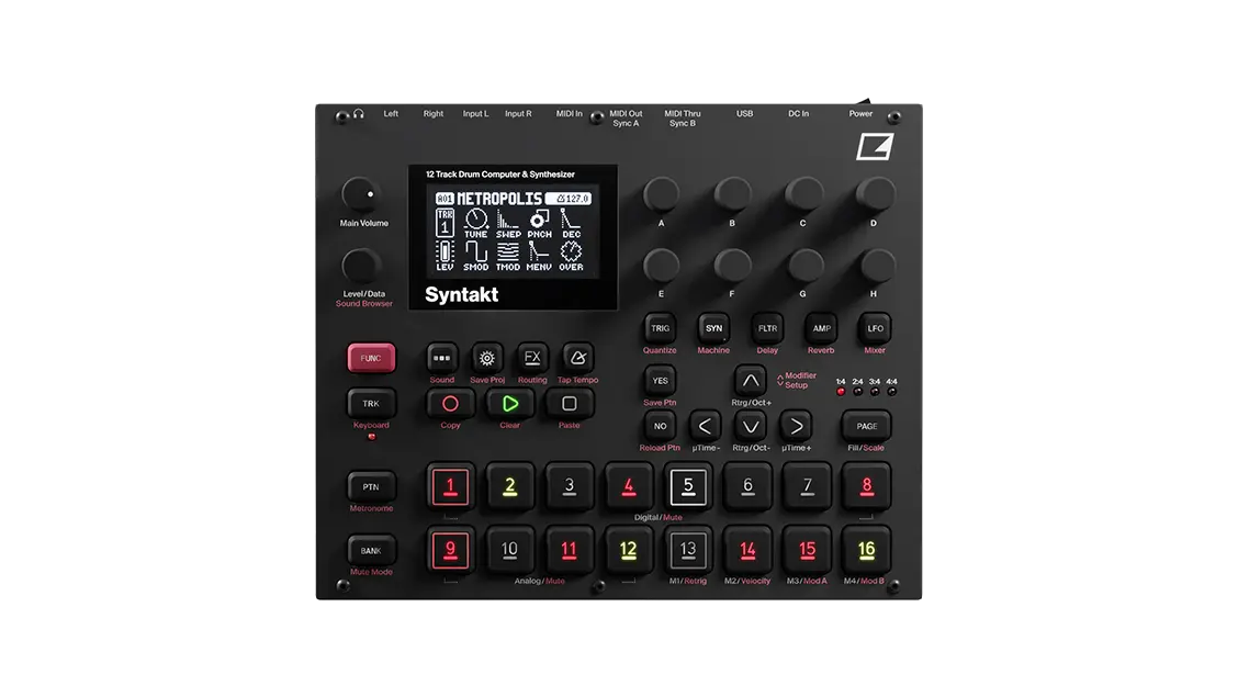 Syntakt | 12 Track Drum Computer & Synthesizer | Buy from Elektron